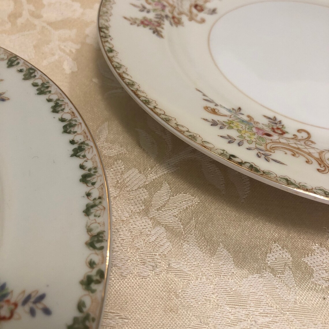 Antique Dinner Plates 9 Inch Small Dinner Plates With Gold - Etsy