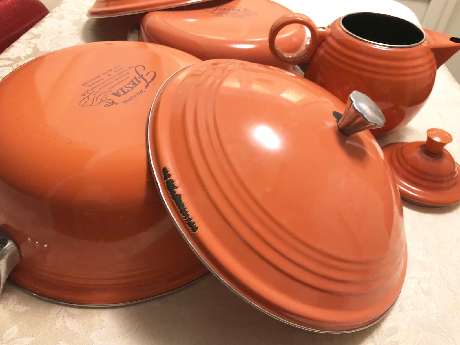 Genuine Fiesta Pots and Pans With Lids and Teapot Beautiful - Etsy