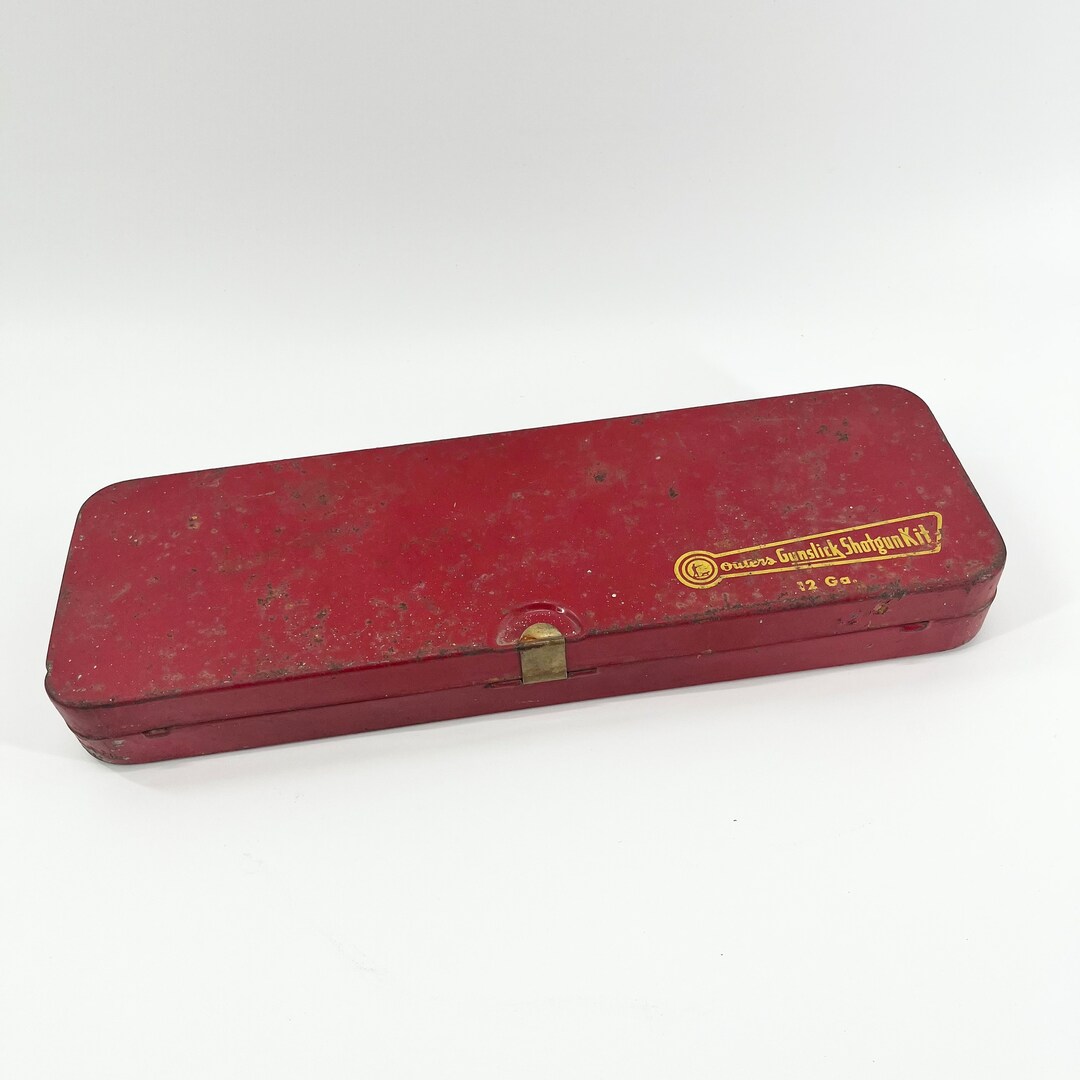 Antique Metal Box Gun Cleaning Box Shotgun Cleaning Storage Heavy ...