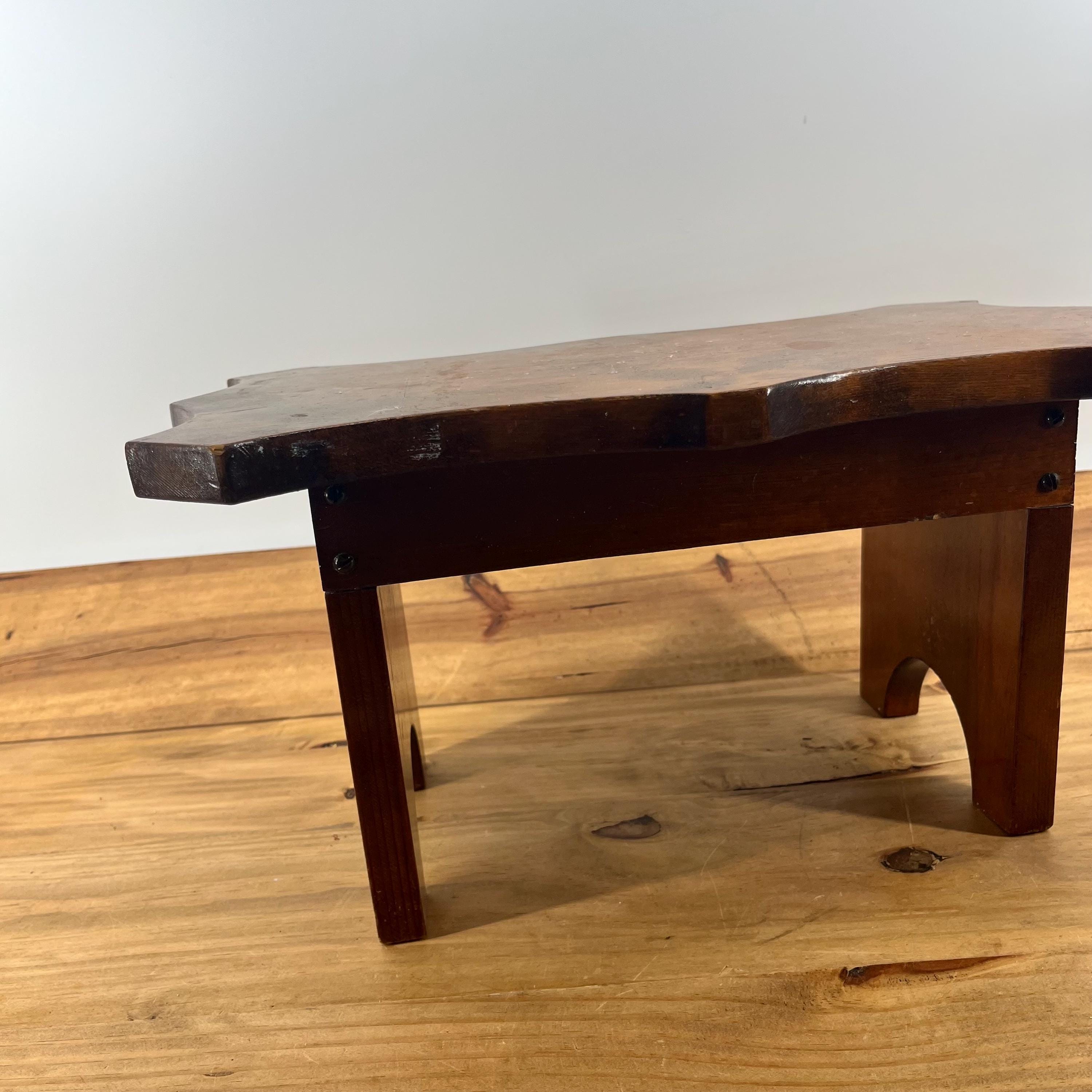 Antique Step Stool Primitive Solid Wood Foot Stool Kitchen Solid Wood ...