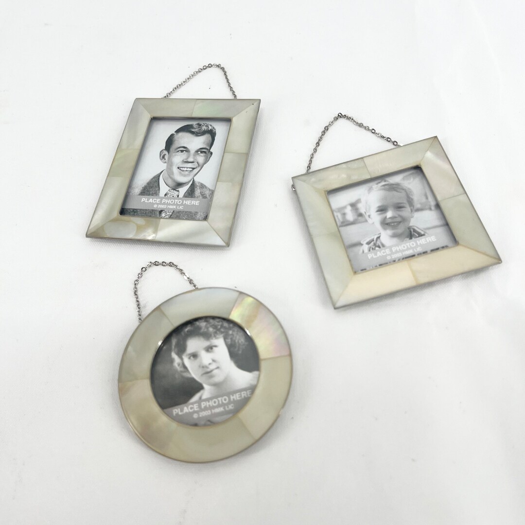 Mini Photo Frames Small Mother of Pearl Frames Set of Three Hanging ...
