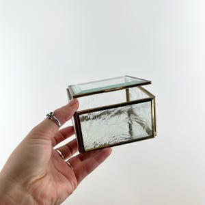 Glass Trinket Box With Unique Glass Sides to Hold Small Jewelry and ...