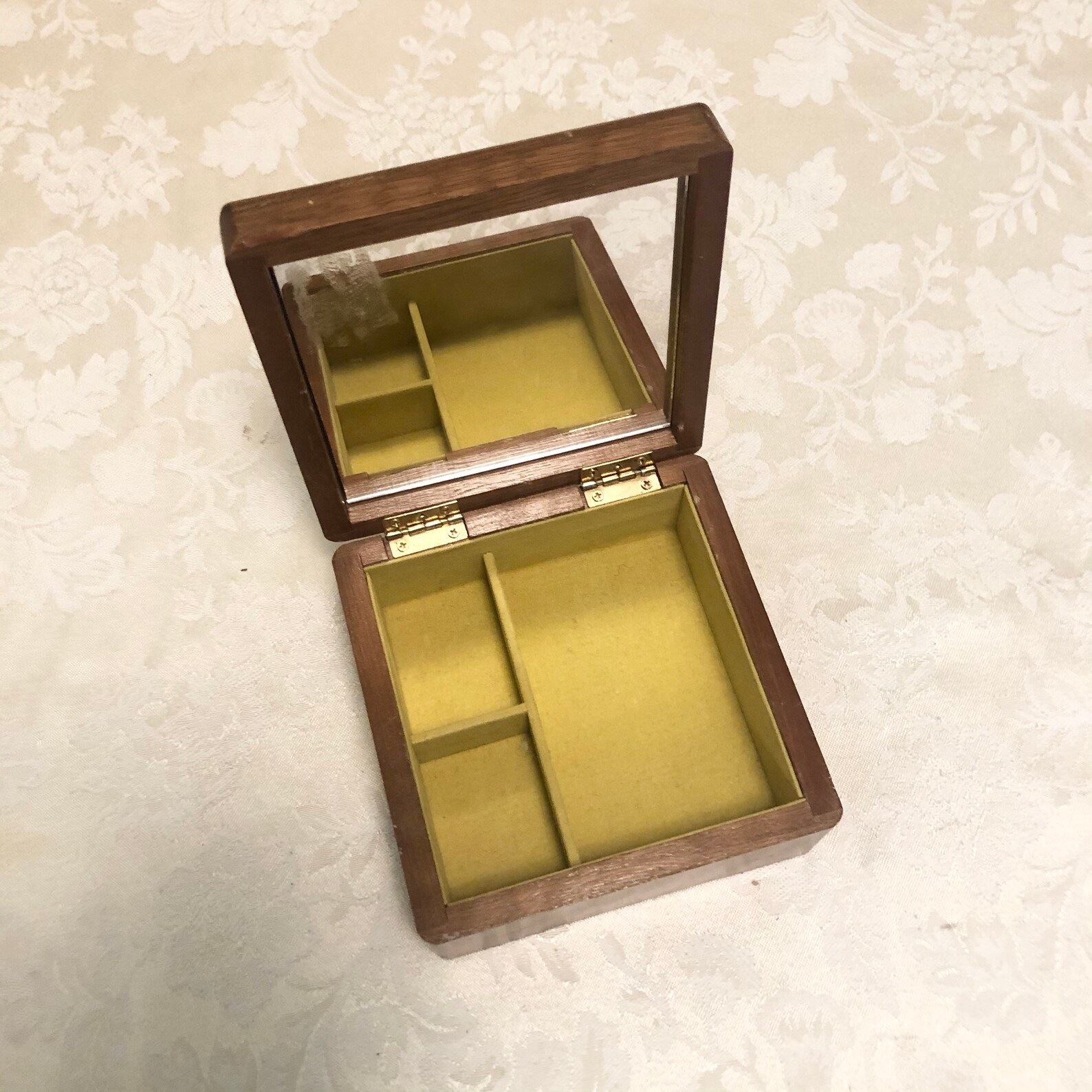 Solid Wood Box With Wooden Base and Lid Has A Tile Inlay Black - Etsy