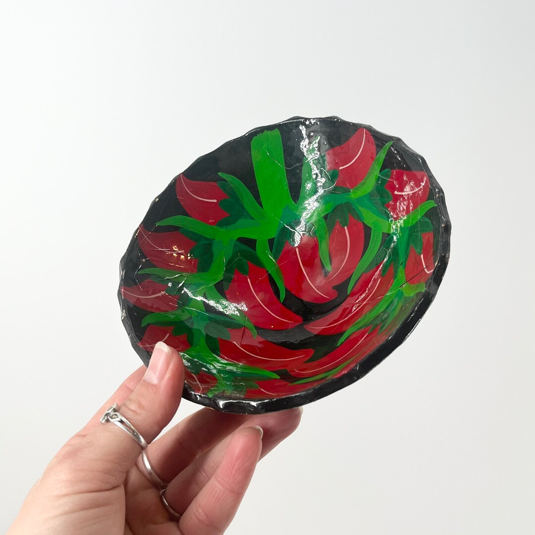 Vintage Pottery Guacamole and Salsa Bowl Pottery Party Serving Fiesta ...