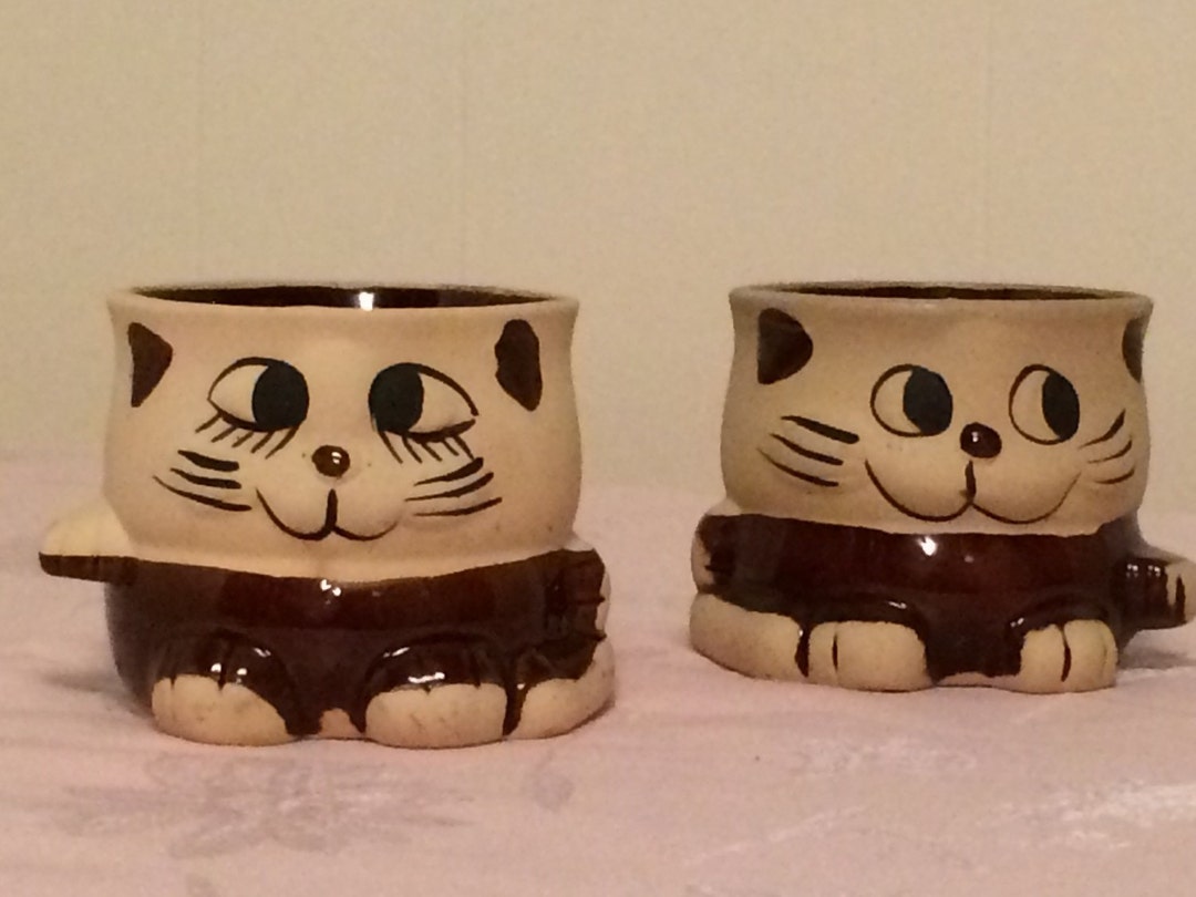 Hygge Clay Kitten Mug Made in Cat Lovers Mug Detailed Whiskers and Nose ...