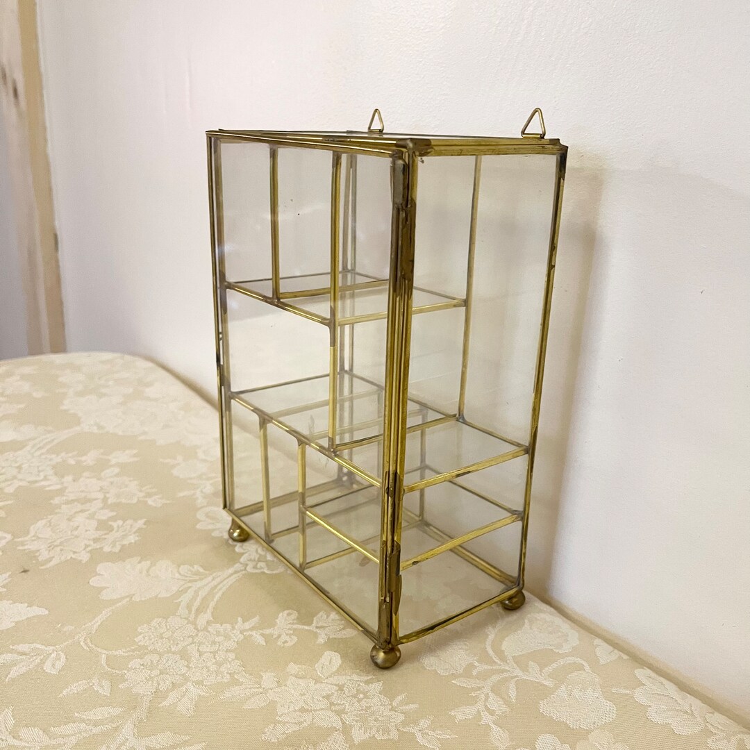 Vintage Glass Box Glass Jewelry Box Jewelry Storage Box Glass Walls ...