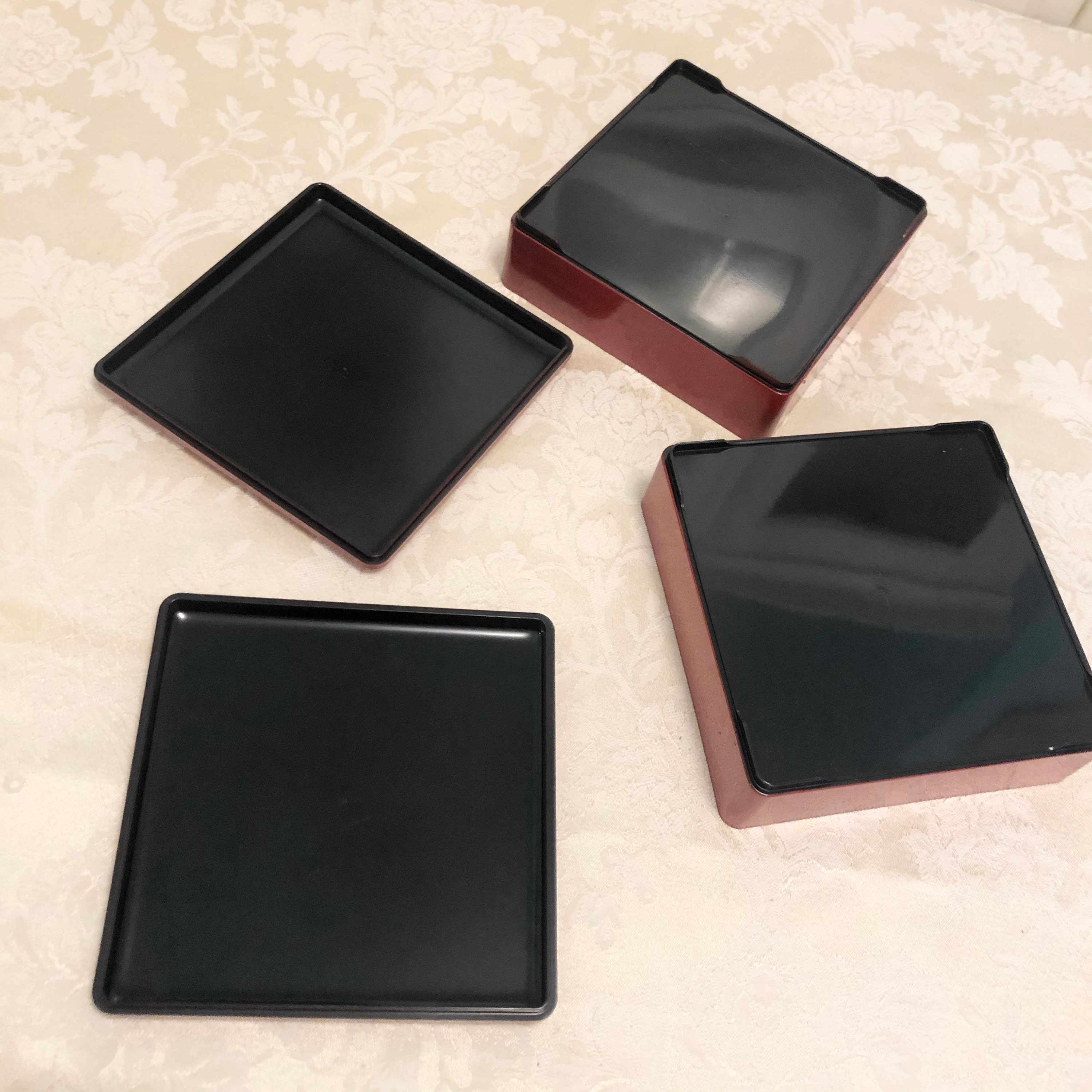 2 Japanese Box Hand Painted Box Storage Japan Wooden Accessory | Etsy