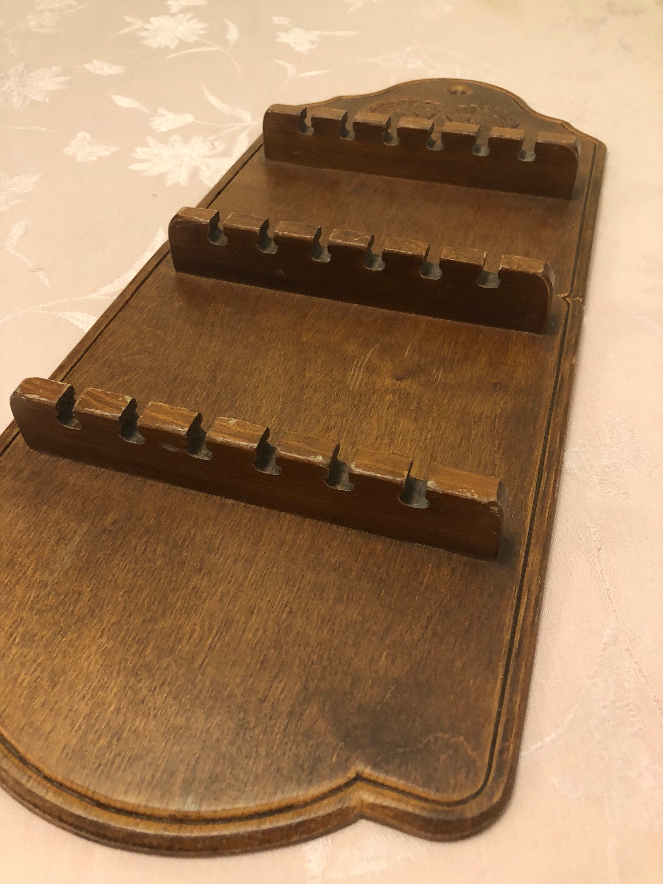 60s Spoon Collection Shelf Display Unique Rack Holds 18 Spoons | Etsy