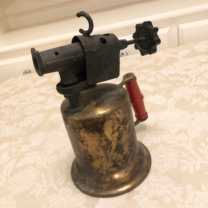 Antique Hand Torch Aged Metal With Original Top Fittings One - Etsy