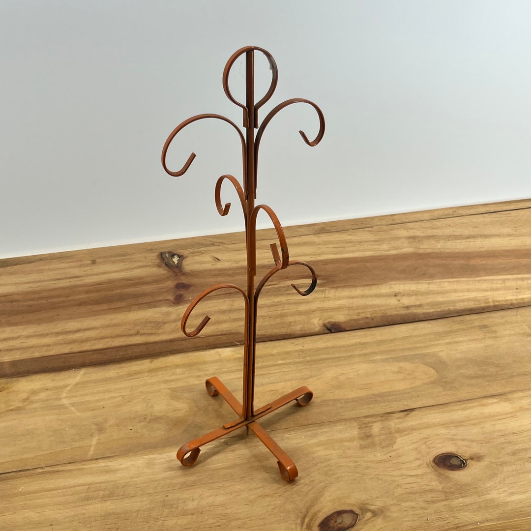 Mid Century Metal Mug Tree Holds 6 Mugs Modern 50s Home Decor Vintage ...