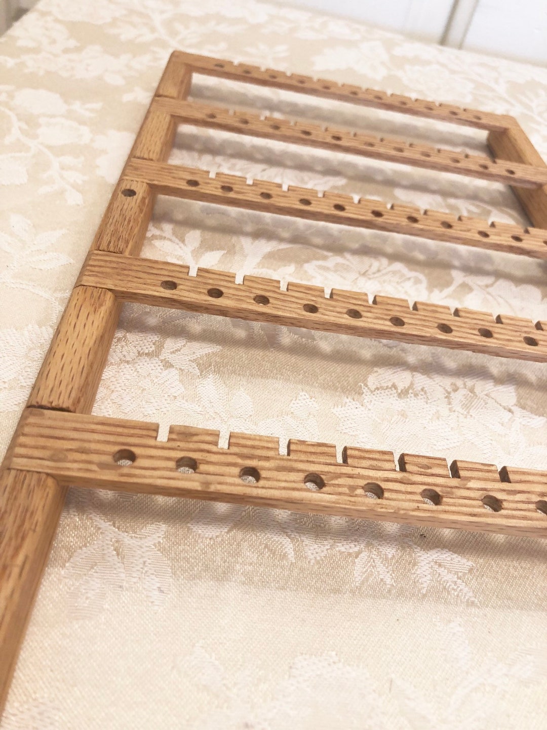 5 Tiered Earring Display Jewelry Hanger Jewelry Rack With Wooden Pegs ...