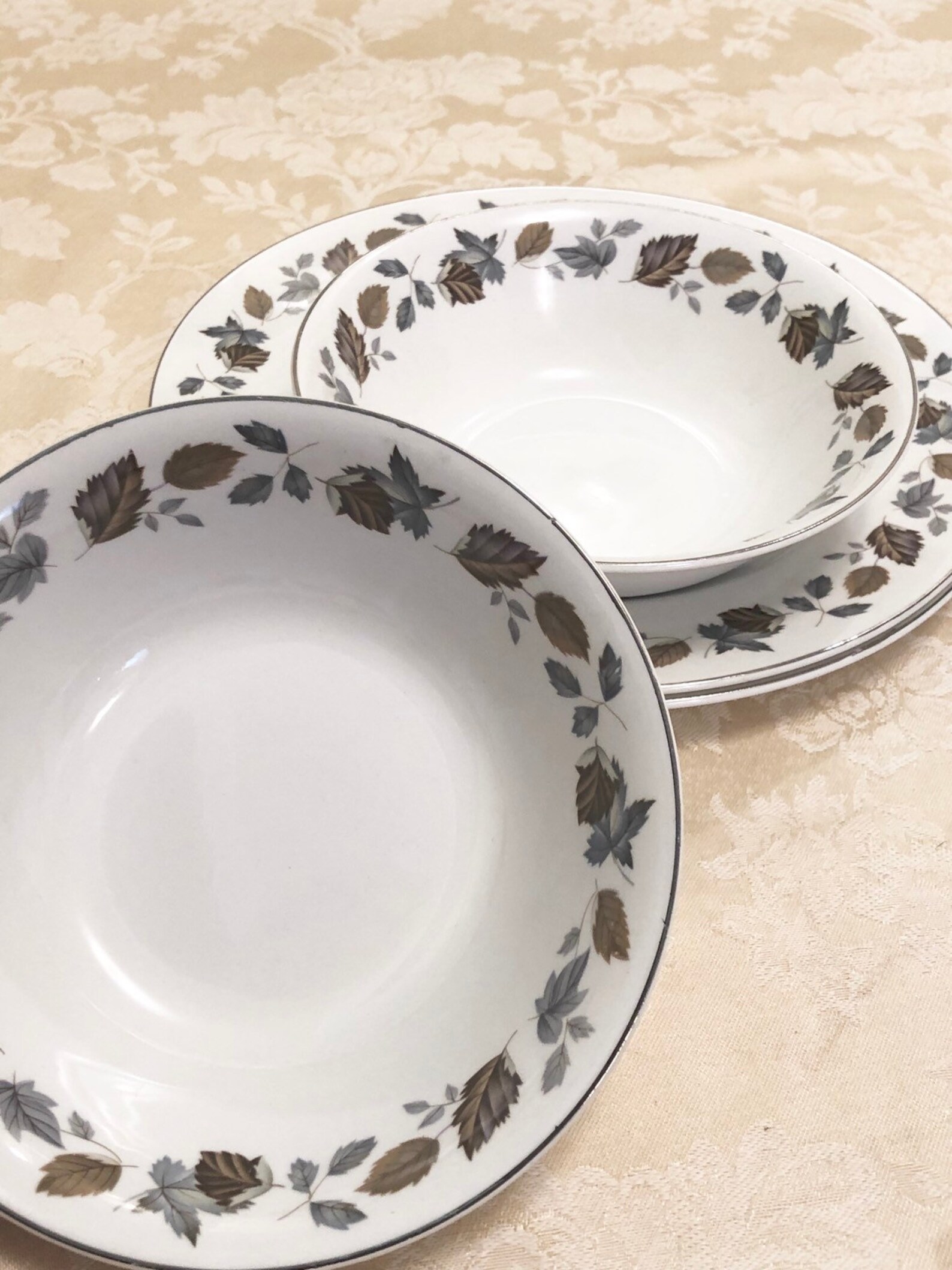 Glo-white H Crown Alfred Meakin England Springwood Fall Leaf Dinner ...