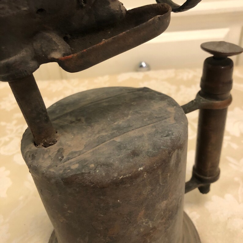 Antique Hand Torch Aged Metal With Original Top Fittings One | Etsy