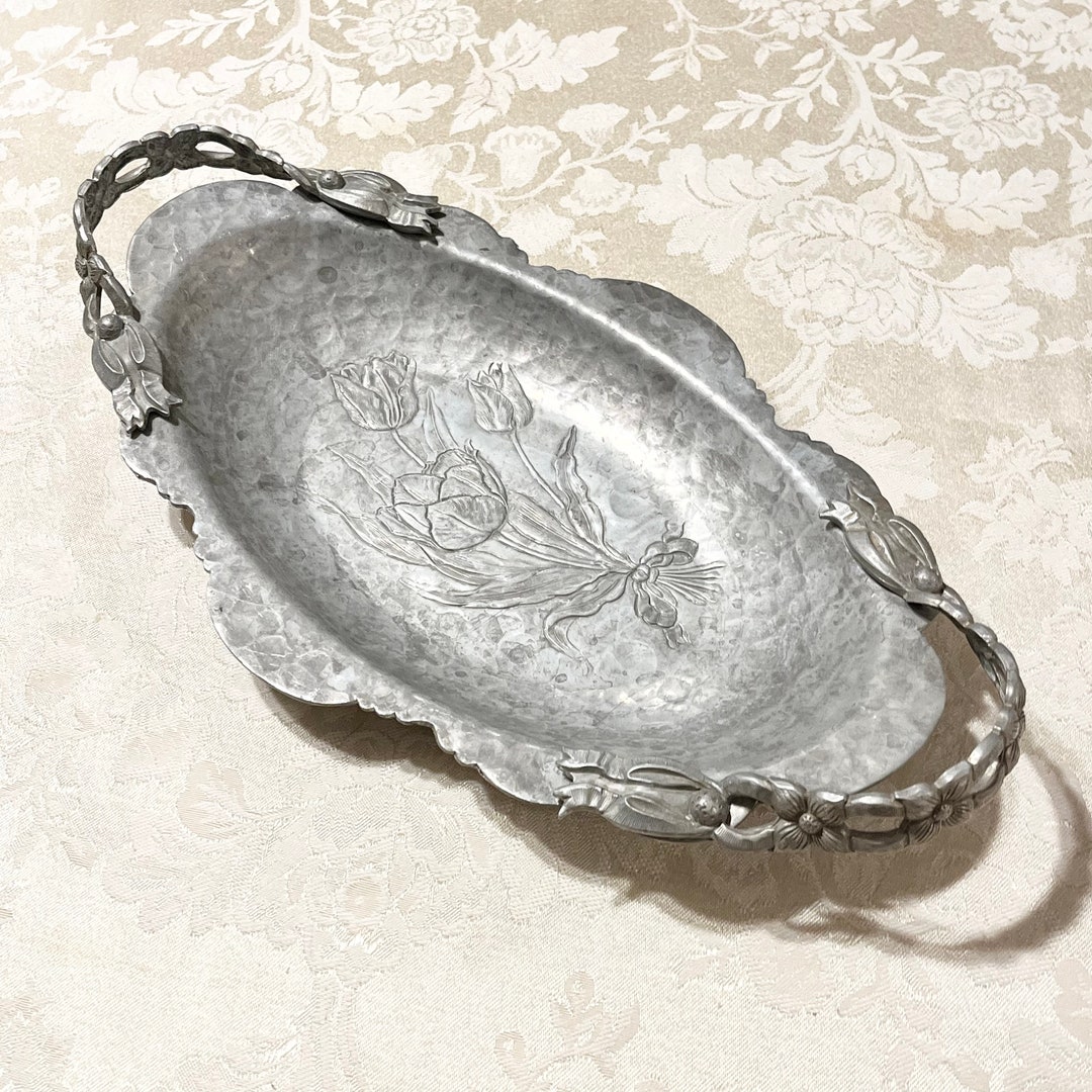 Vintage Hand Wrought Creations by Rodney Kent Aluminum Tray #404 Tulip ...