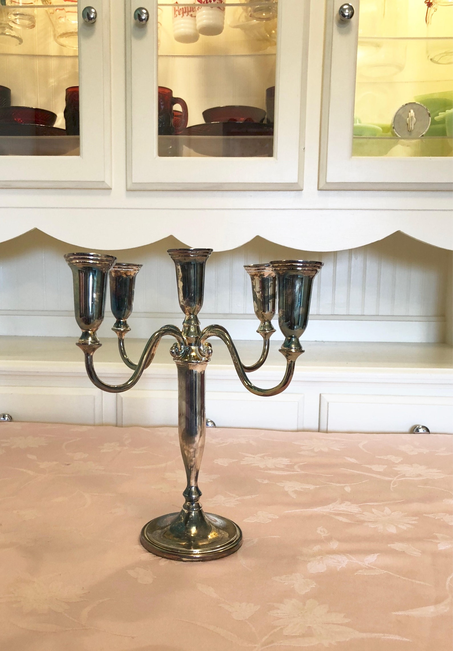 Elegant Godinger Company Silver Candelabra Dinner Center Piece | Etsy