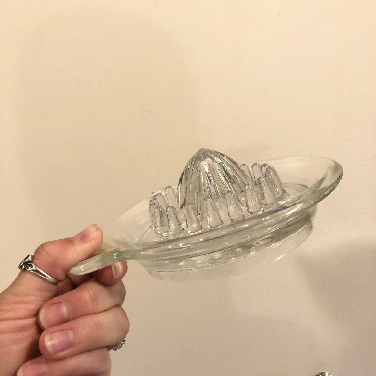 Glass Juicer Clear Glass Reamer Retro Unique Glass Juice - Etsy