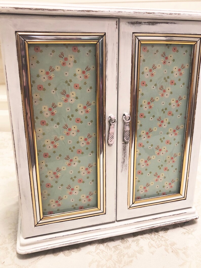 Distressed Jewelry Box Handmade Antiqued off White Jewelry Box - Etsy