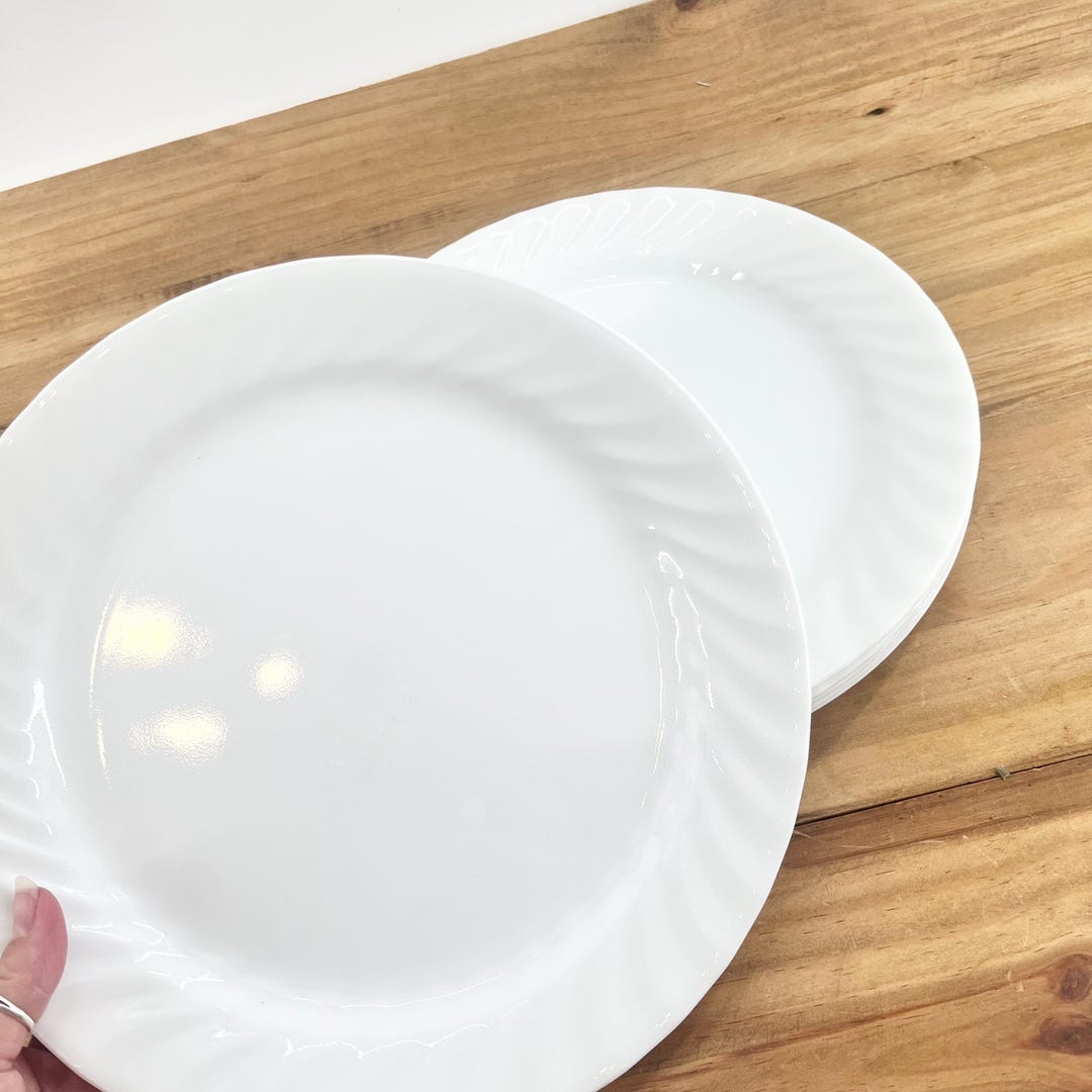 Pure White Corelle Dinner Plates Set Serves 6 Break and Chip Resident ...
