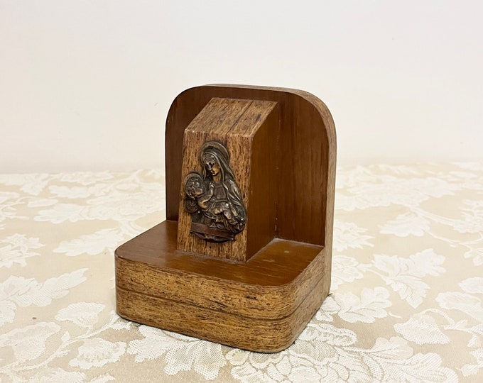 Antique Catholic Wooden Bookend Prayer Book Shelf. Book End Office ...