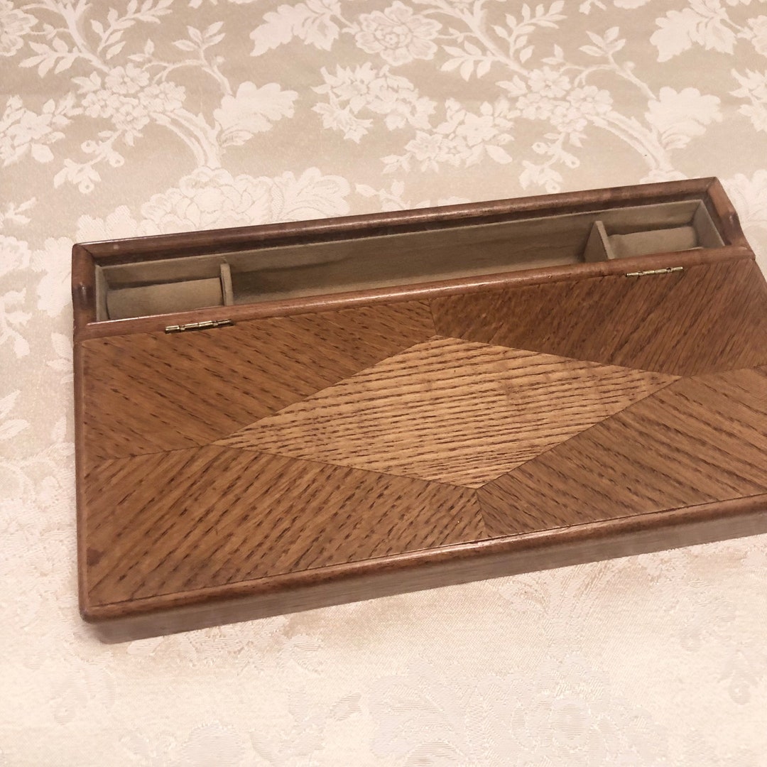 Mens Countertop Vanity Valet Tray Wood Bathroom Decor Vanity Ring ...