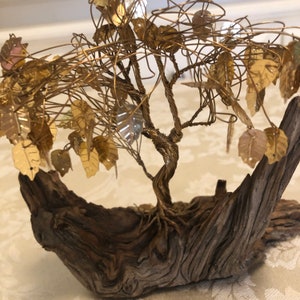 Gold Leaf Tree of Life Decorative Art Decoration Twisted Gold Metal ...