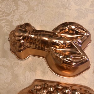 50s Pink Aluminum Kitchen Copper Mold Seafood Kitchen Decor Fish and ...