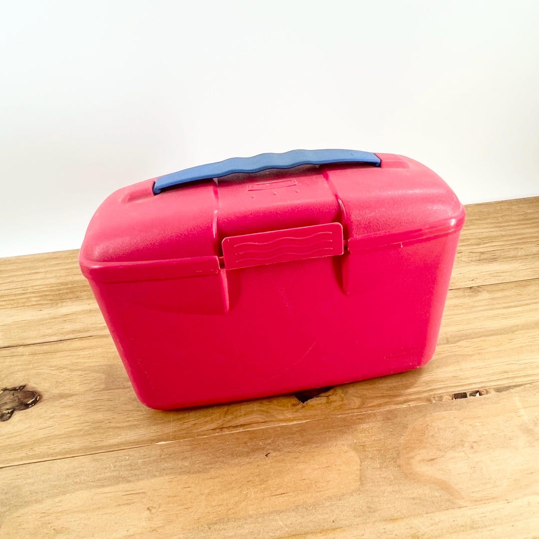 Rare Vintage Pink Rubbermaid Lunch Box With Working Closing Front and ...