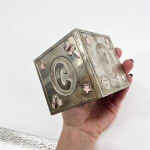 Tarnished Silver Heirloom Baby Piggy Bank Solid Metal Bank Silver ...
