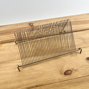 Mid Century Brass Wire Record Display Holds Records on Display Next to ...