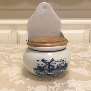 Antique Storage Salt Box Salt Cellar for Salt or Other Storage Ceramic ...