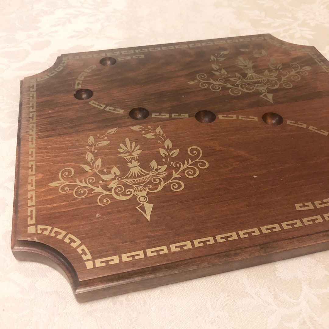 Wooden Collection Shelf Antique Marble Display Shadow Box Holds 7 ...