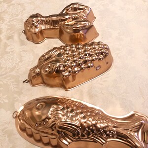 50s Pink Aluminum Kitchen Copper Mold Seafood Kitchen Decor Fish and ...