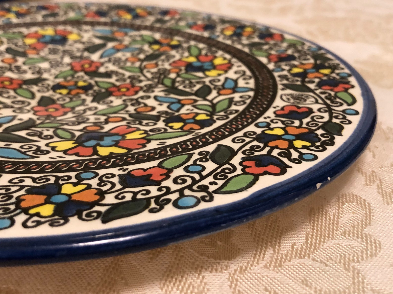 Handmade Italian Pottery Serving Plate Set Plate With Hanging | Etsy