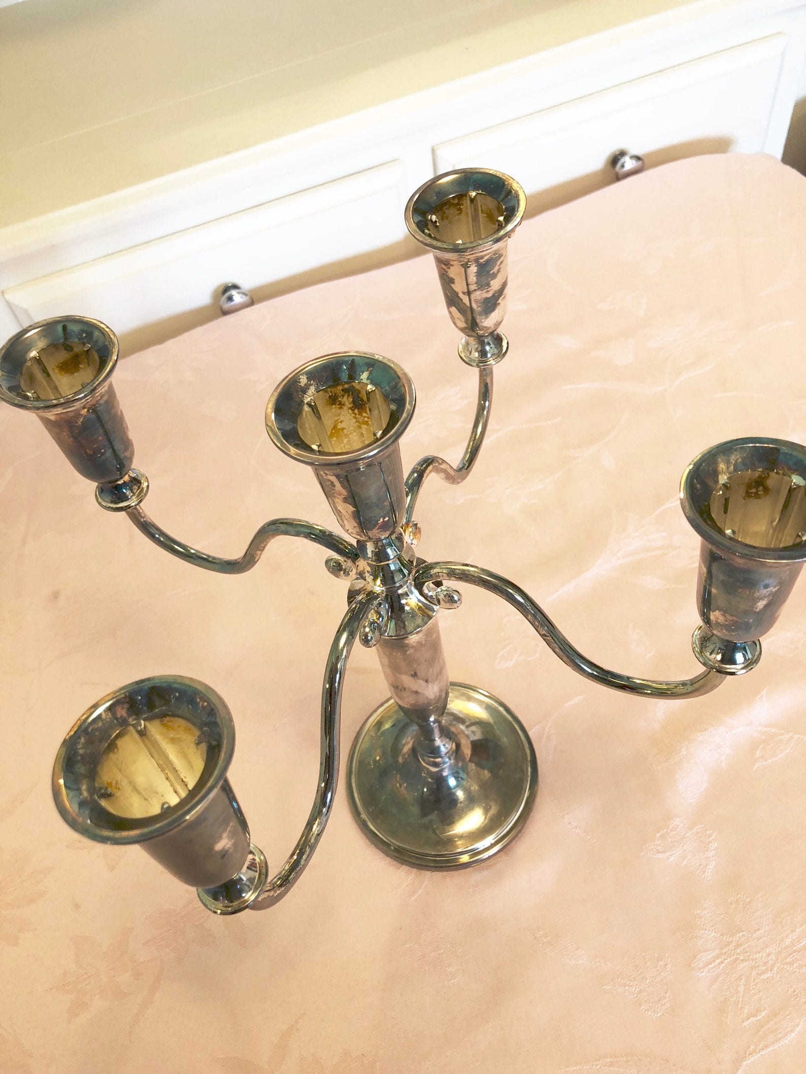 Elegant Godinger Company Silver Candelabra Dinner Center Piece | Etsy