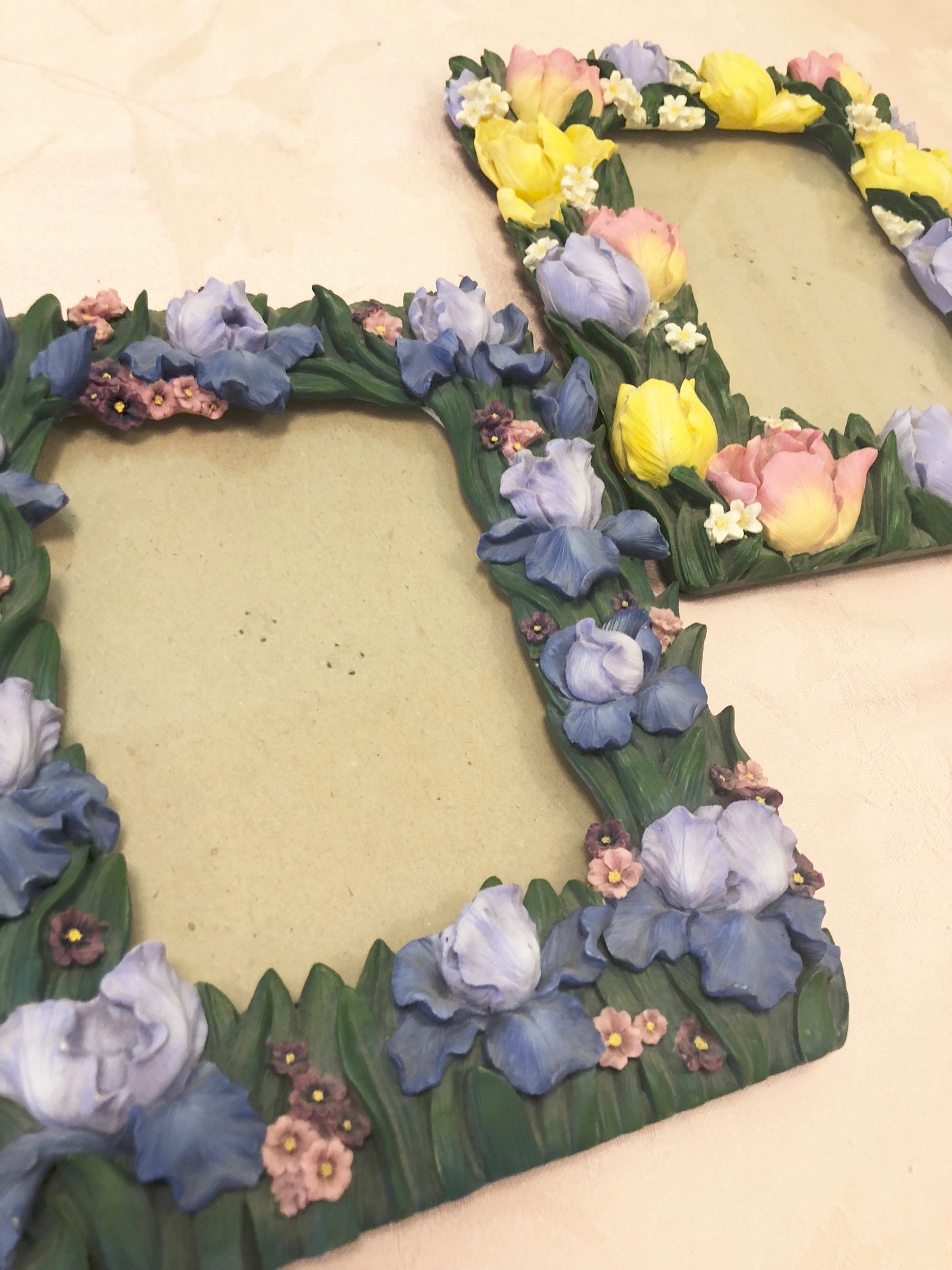 Vintage Floral Frame Set of Two Lovely Bold Frames Set of - Etsy