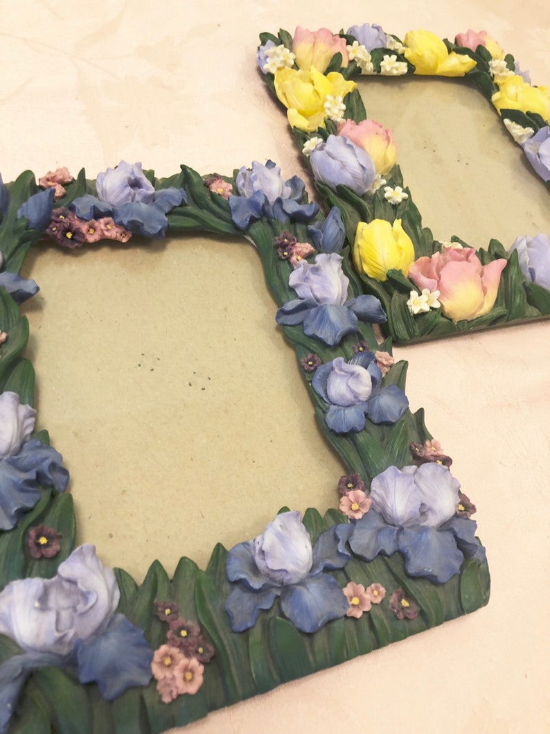 Vintage Floral Frame Set of Two Lovely Bold Frames Set of - Etsy