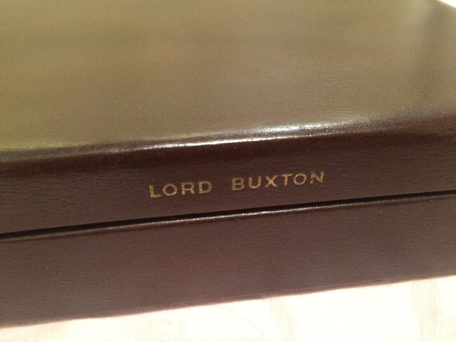 Brown Leather Lord Buxton Leather Jewelry Box Golden Trim and | Etsy