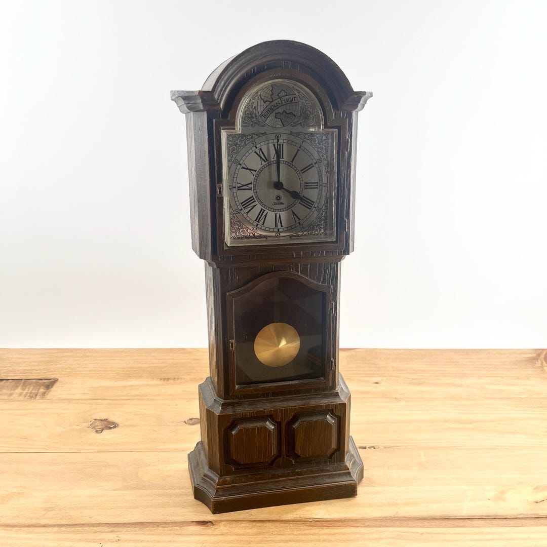 Vintage Tempus Fugit 1970’s Miniature Electronic Grandfather Clock ...
