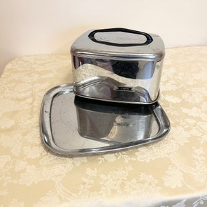 Metal Cake Dome Stainless or Chrome Cake Carrier Cake Covered Dome Pie ...