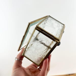 Glass Trinket Box With Unique Glass Sides to Hold Small Jewelry and ...