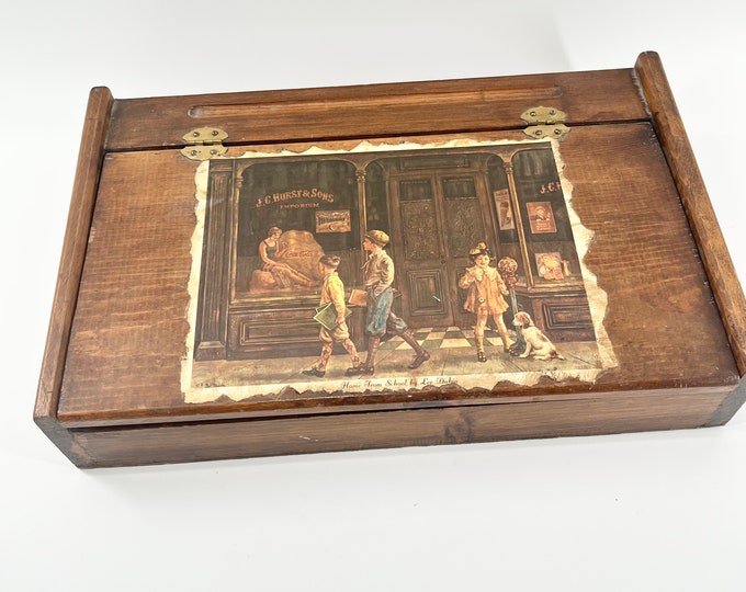 80s Lap Desk Writers Desk Solid Wood Desk Small Desk With Added Vintage ...