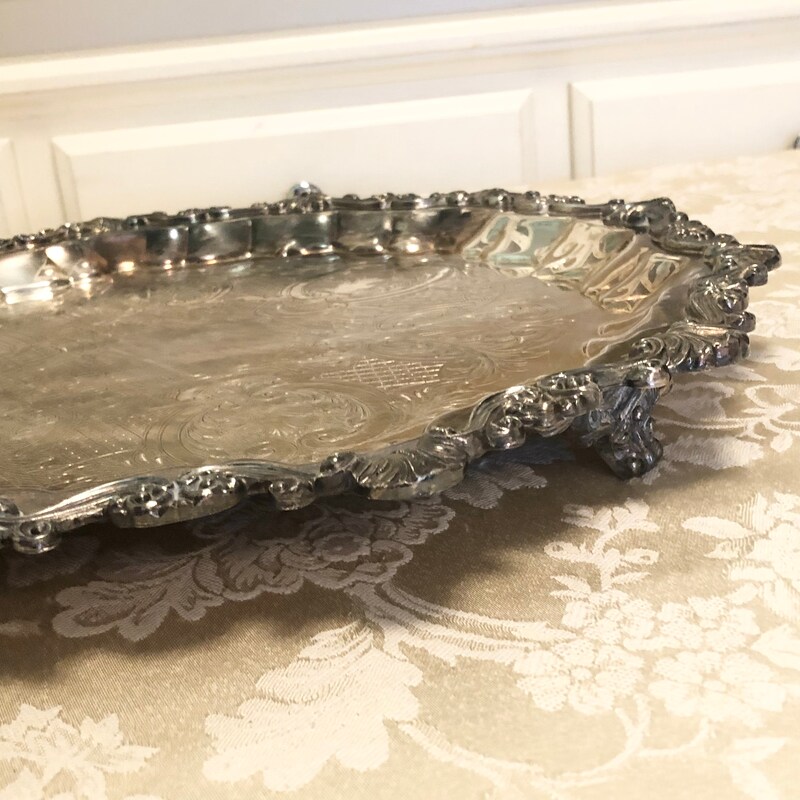 Heavy Silver Tray - Etsy