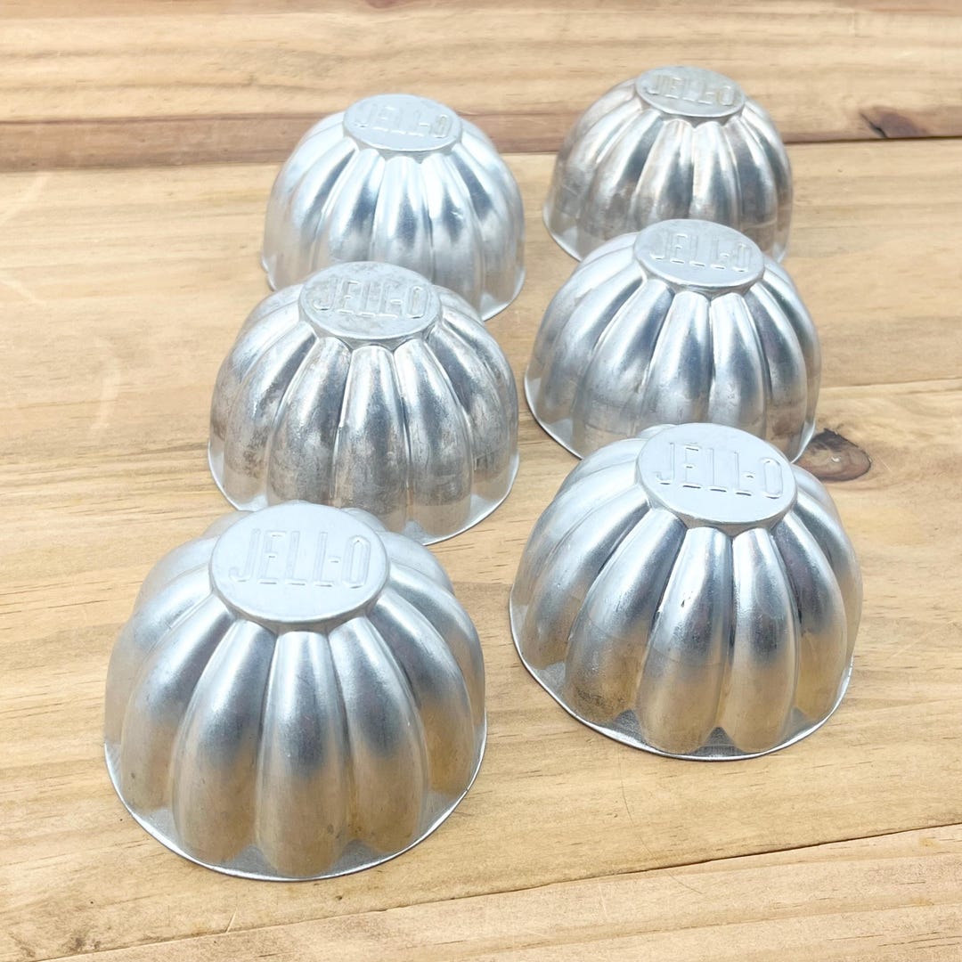 6 Thin Jello or Jelly Molds Kitchen Copper Molds Small Jello Brand ...