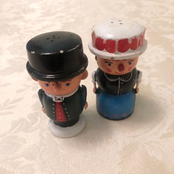 Wooden Salt and Pepper Amish Wooden Man and Woman Salt and | Etsy