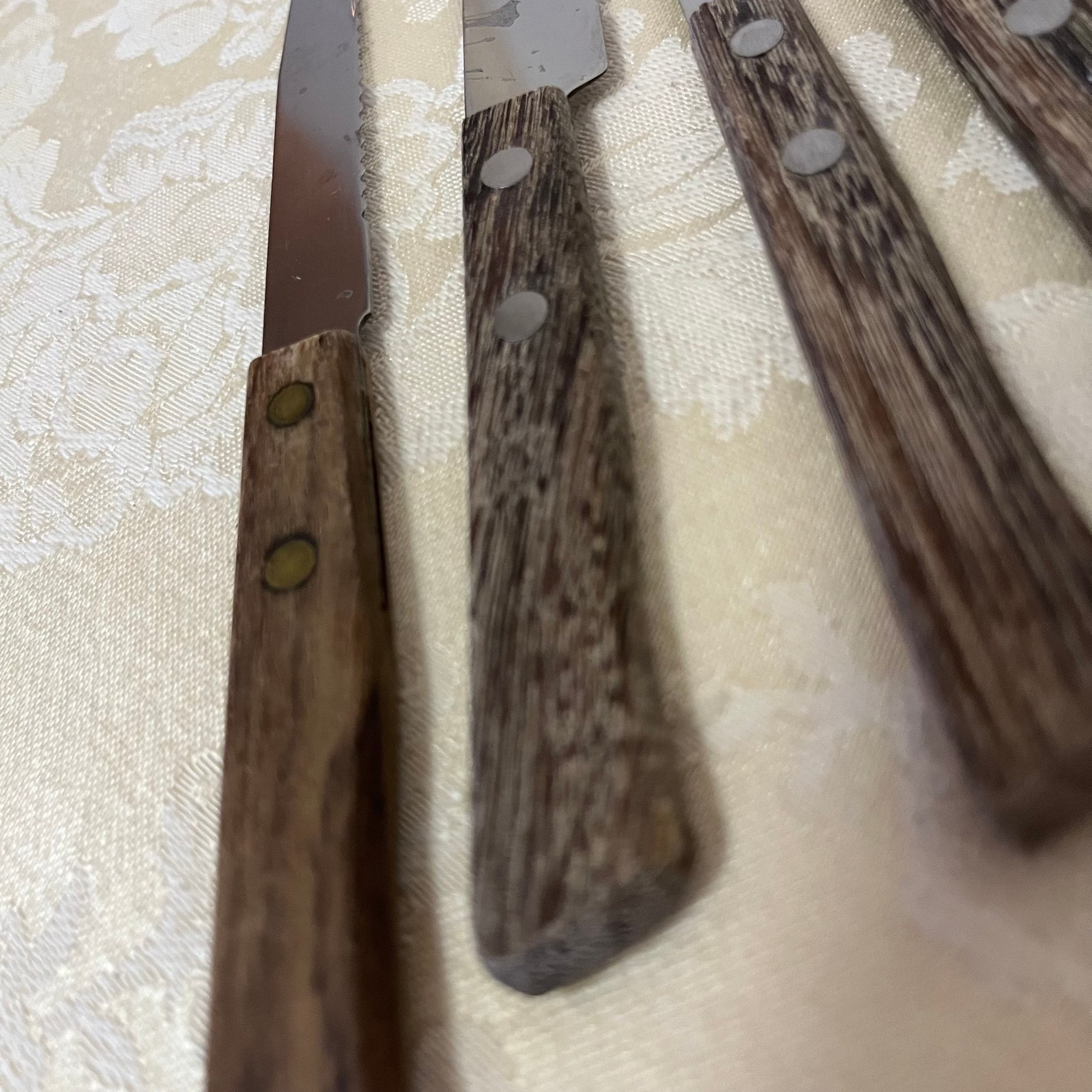 Stainless Steel Knives Primitive Wooden Knife Handles Japan - Etsy