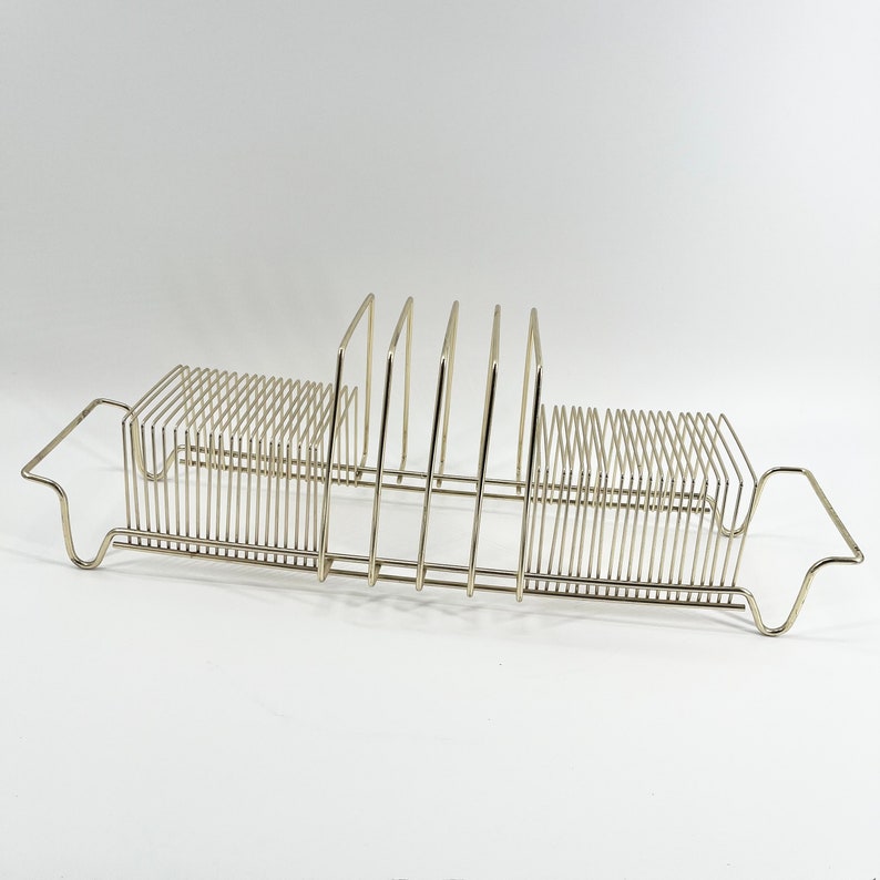 70s Brass Wire Record Display Holds Large and Small Records on - Etsy