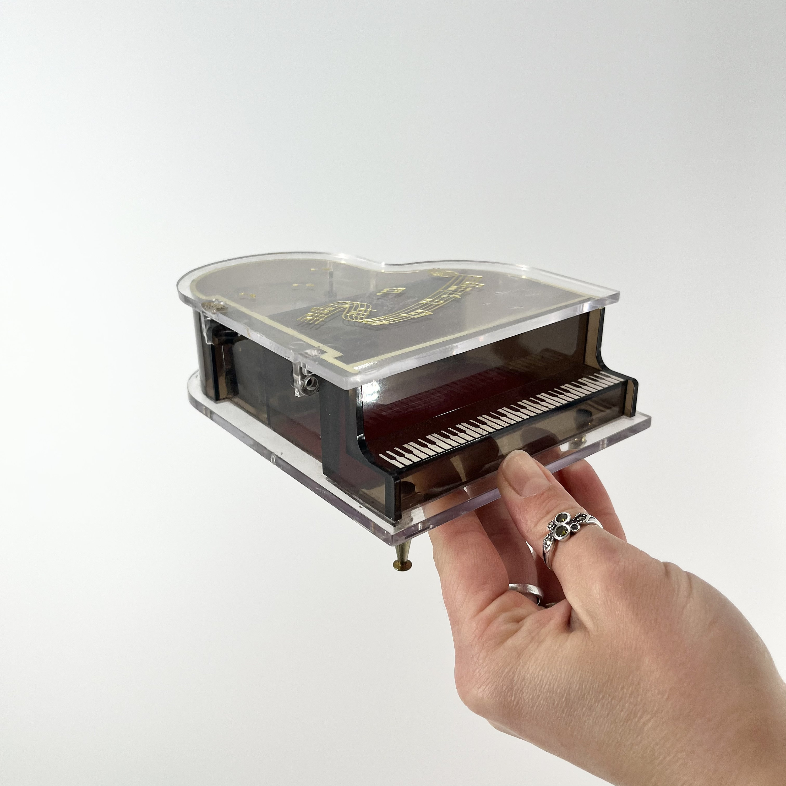 Piano Music Box Plays My Way Piano Top Box Piano Holding A Music Box in ...