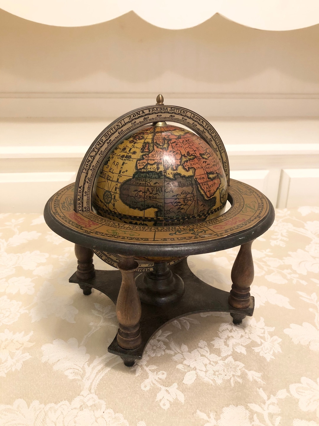 Mystical Zodiac Globe French Globe With Unicorns, Water Monsters, Large ...