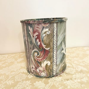 80s Trash Can Umbrella Bin Trash Bin Beautiful 70s Fabric Material ...