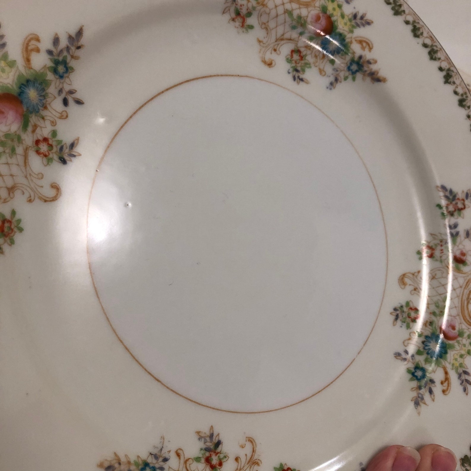 Antique Dinner Plates 9 Inch Small Dinner Plates With Gold - Etsy
